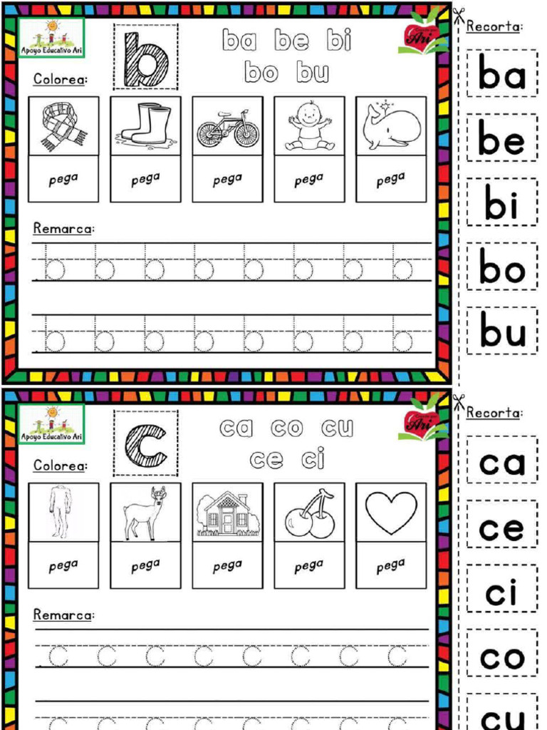 Colorea y Remarca Las Sílabas Recopilado Por Materiales Educativos ...