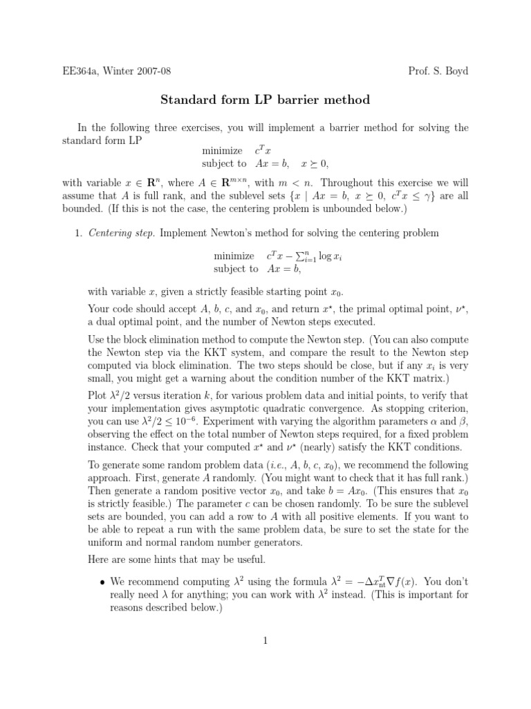 EE263 HW8 Additional Exercises | PDF