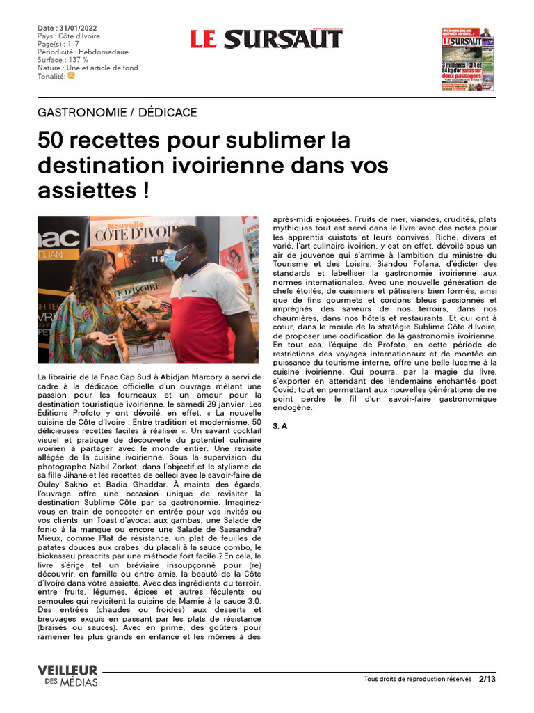 Ddicace 50 Recettes Pour Sublimer La Destination Ivoirienne Dans Vos ...