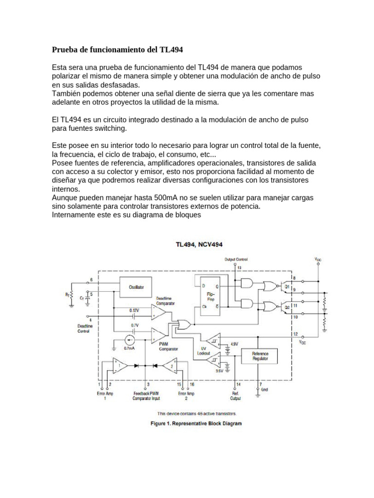 Prueba de Funcionamiento Del TL494 | PDF | Transistor | Informática