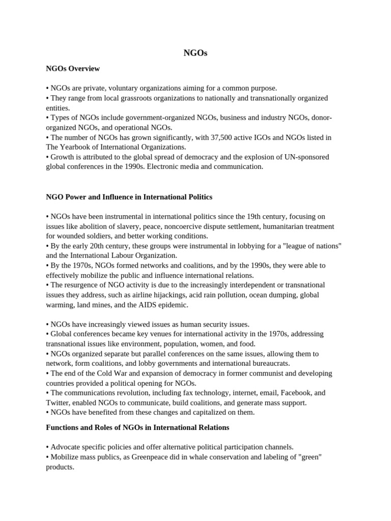 NGOs | PDF