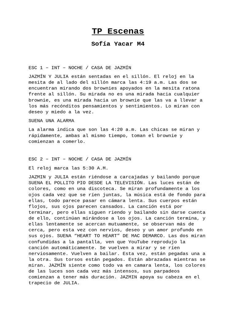 TP Guión Escenas | PDF