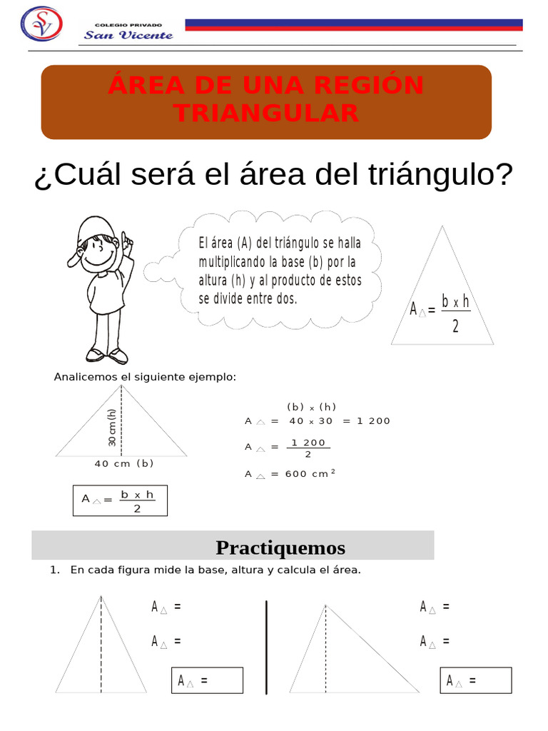 Area de Una Region Triangular | PDF