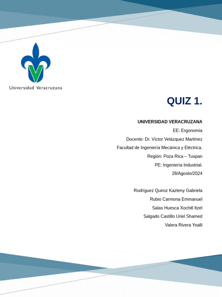 Quiz1 Ergonomía | PDF