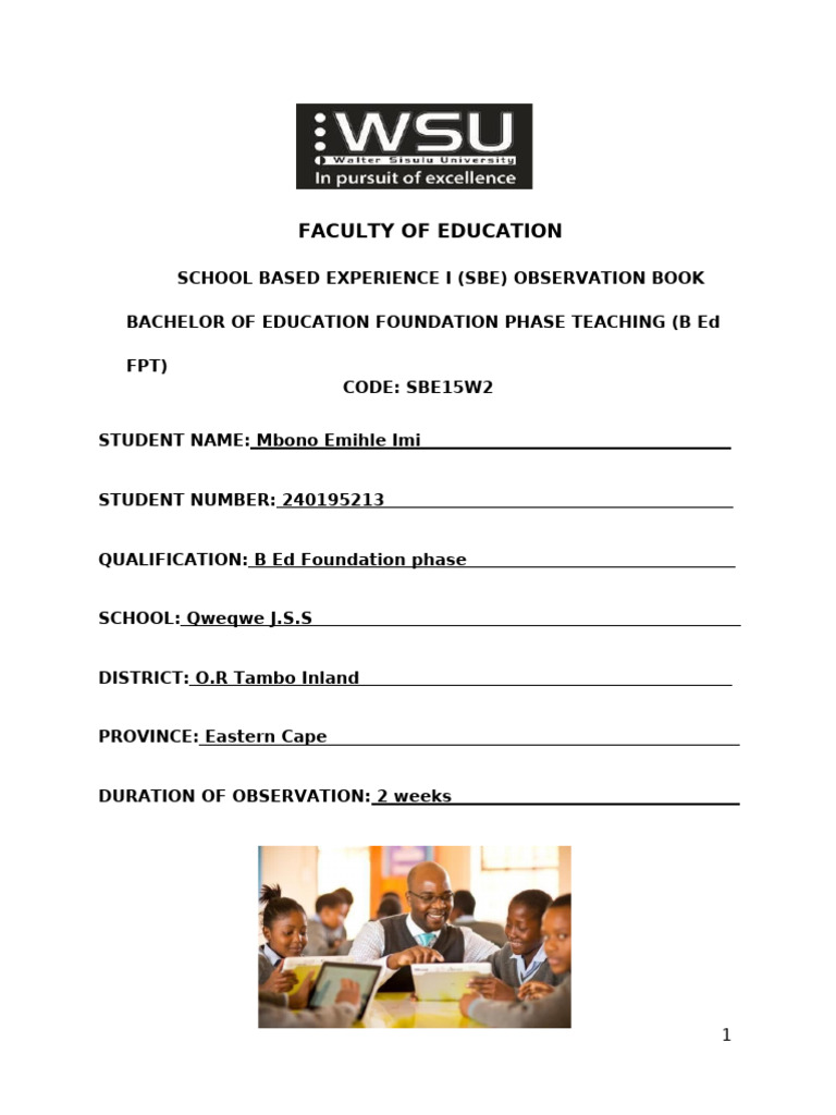 Observation Book Final | PDF