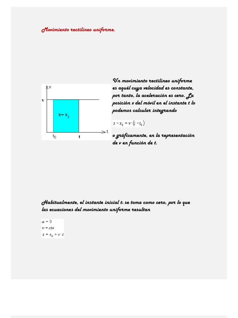 Fórmulas de MRU y MUA | PDF | Aceleración | Filosofía natural