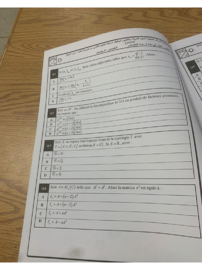 Concours Math 2023 2024 | PDF