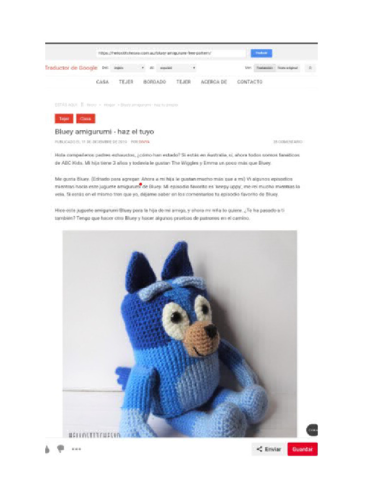Bluey Amigurumi Patron | PDF