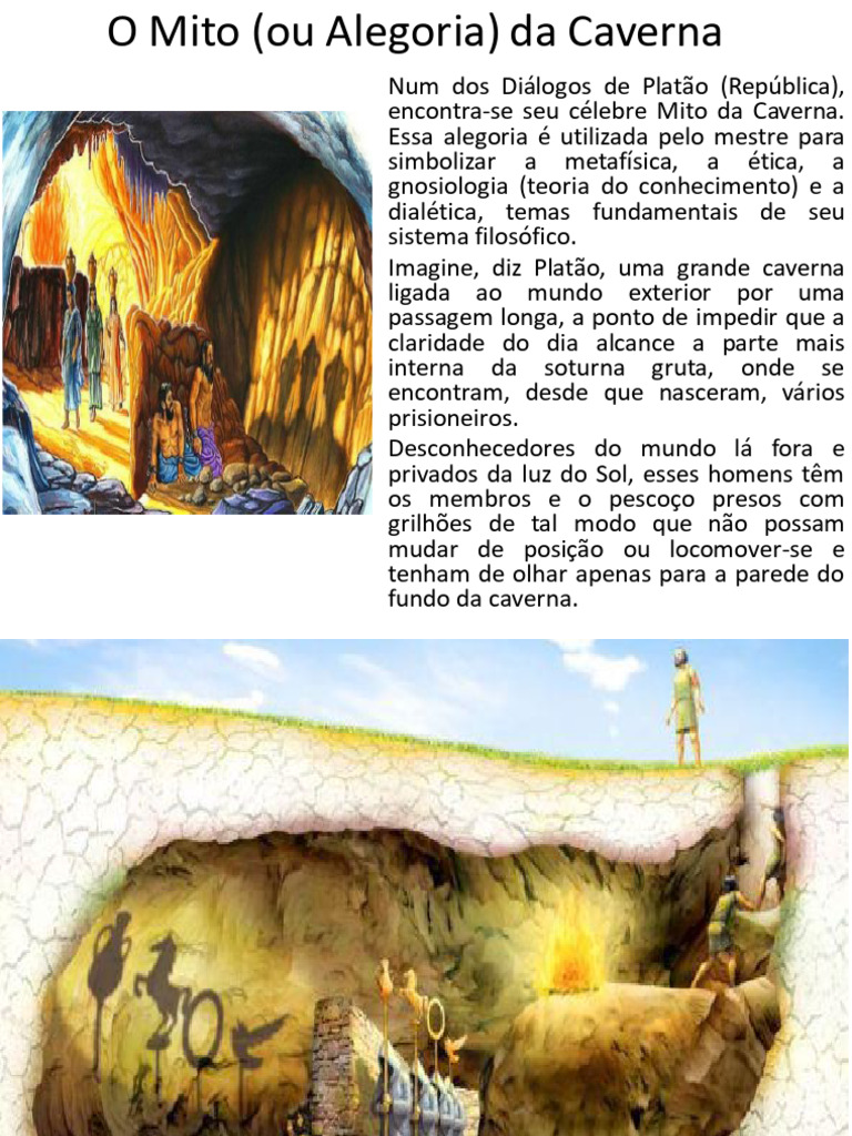 O Mito (Ou Alegoria) Da Caverna | PDF | Distúrbio mental | Filosofia