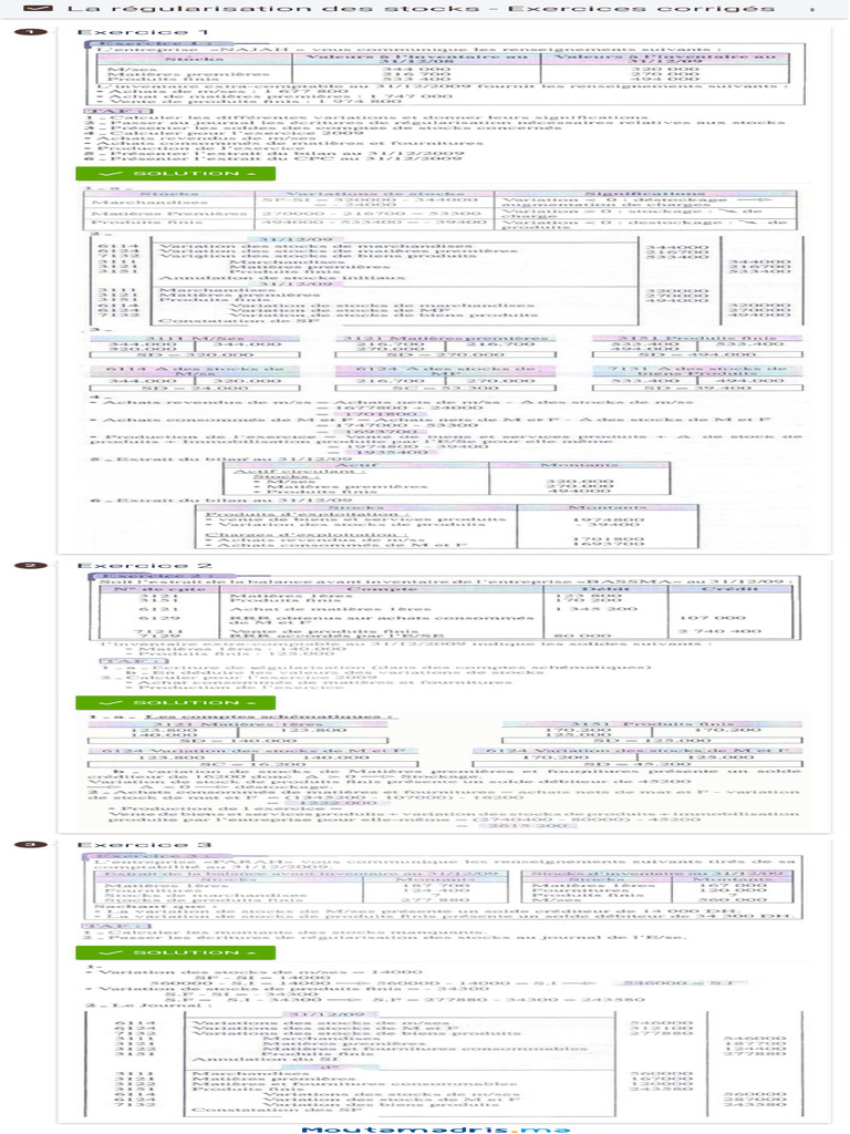 Exercices 2bac Se CMF 03 | PDF