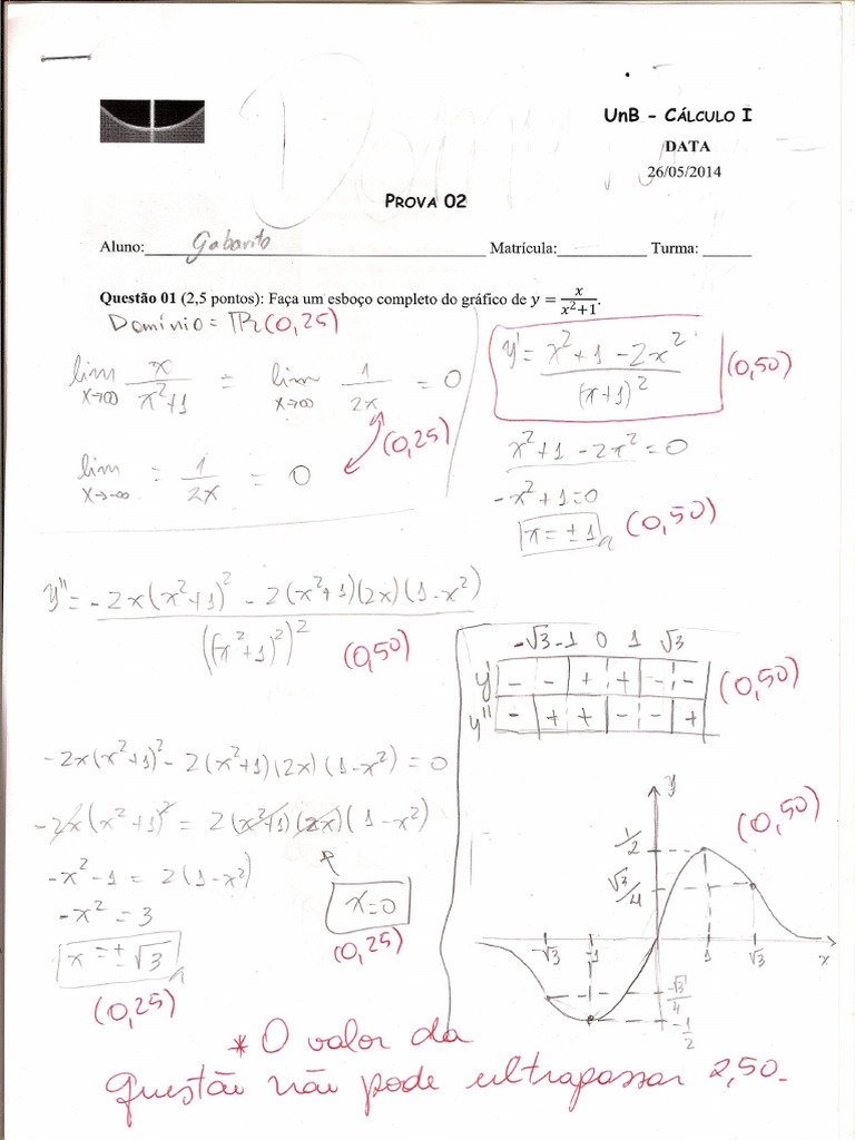Prova2 Gabarito | PDF