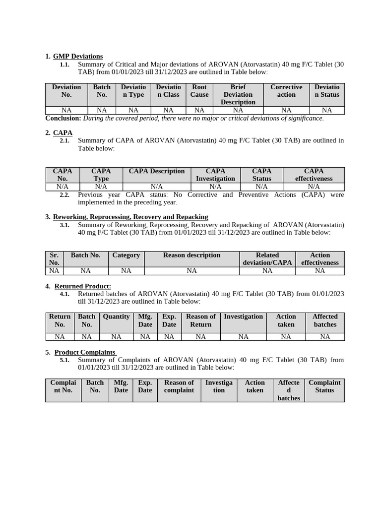 AROVAN 40 MG (Atorvastatin) Tablets (30 TAB) | PDF