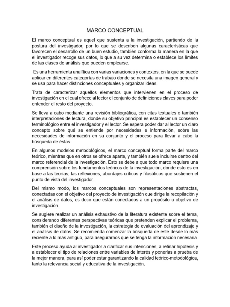 Marco Conceptual | PDF