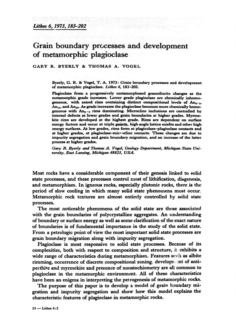 Plagioclásio Metam | PDF