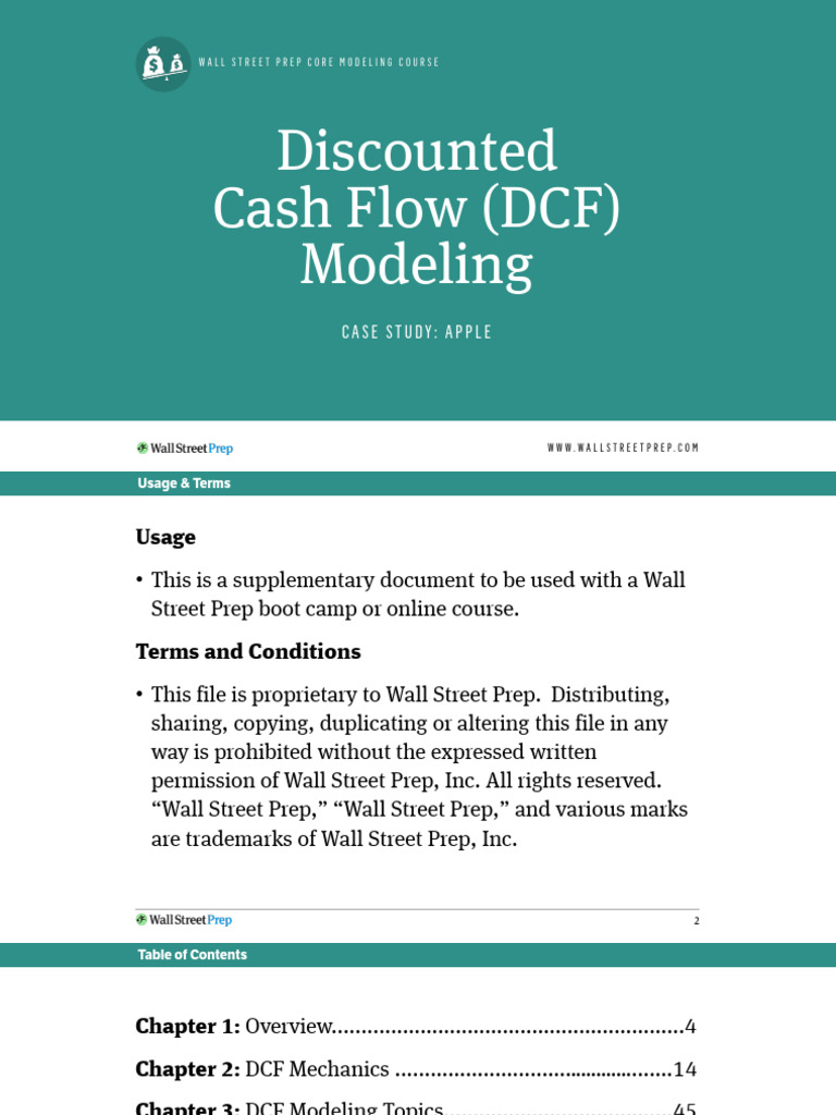 DCF Modeling Online Course Manual - 60e5164ebde91 | PDF