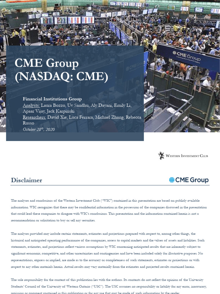 FIG - CME CME Group | PDF
