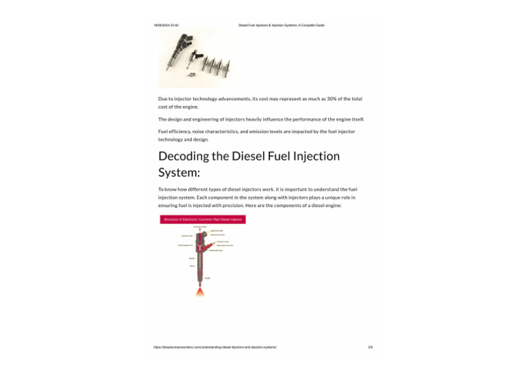 Diesel Fuel Injectors & Injection Systems - A Complete Guide p3 | PDF