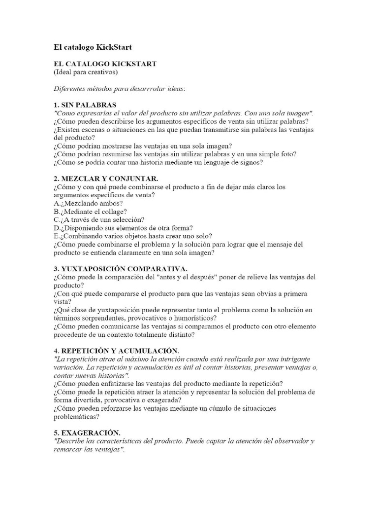 El Catalogo KickStart | PDF