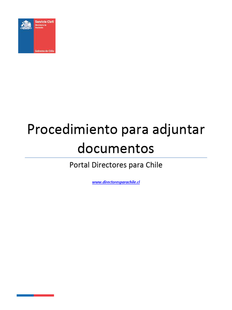 Procedimiento para Adjuntar Documentos: Portal Directores para Chile | PDF