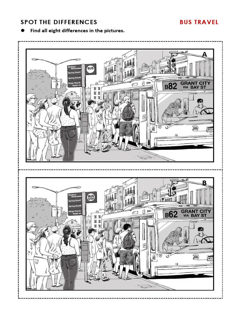 Spot The Differences Bus | PDF