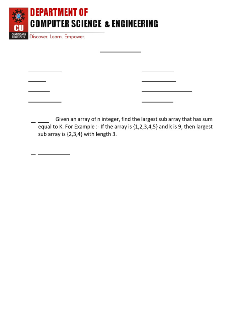 Data Structures Worksheet | PDF