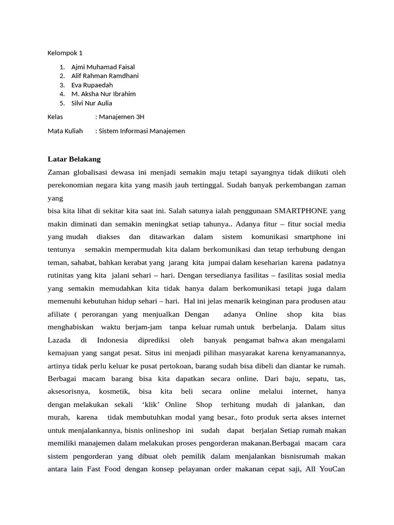 Kelompok 1 SIM | PDF