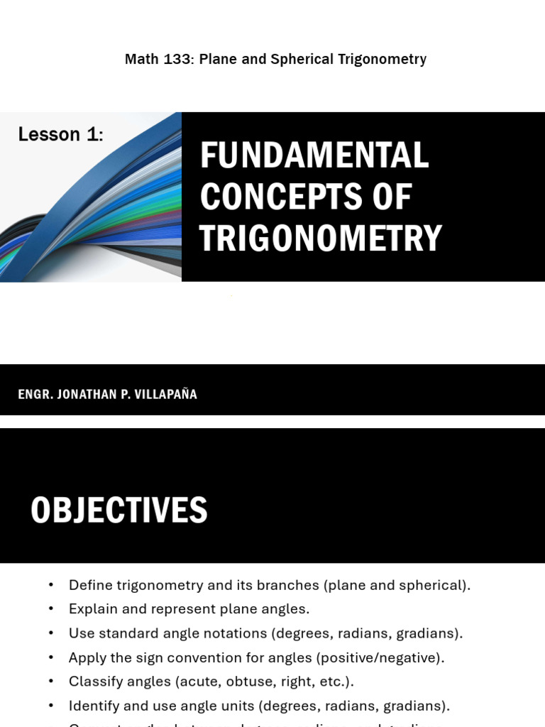 Fundamental Concepts of Trigonometry | PDF
