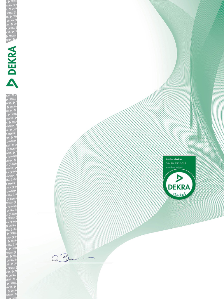 20 Horizontal-Lifeline CERT DEKRA Rev01 EN | PDF