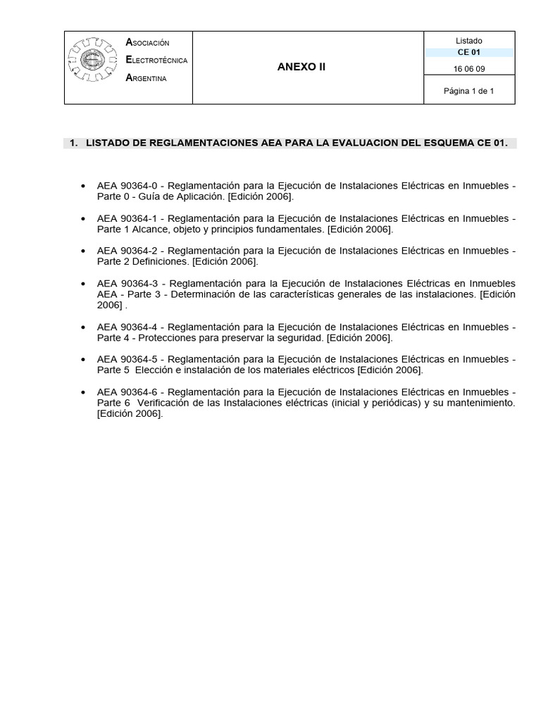Listado AEA | PDF