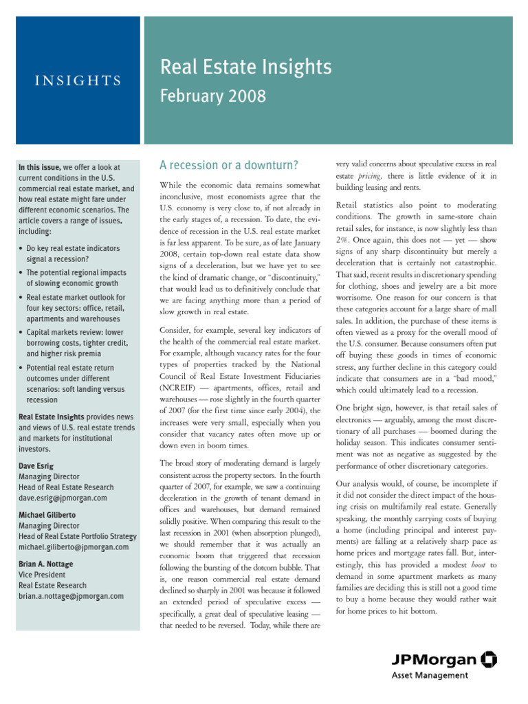 Real Estate Insights - February 2008 | PDF