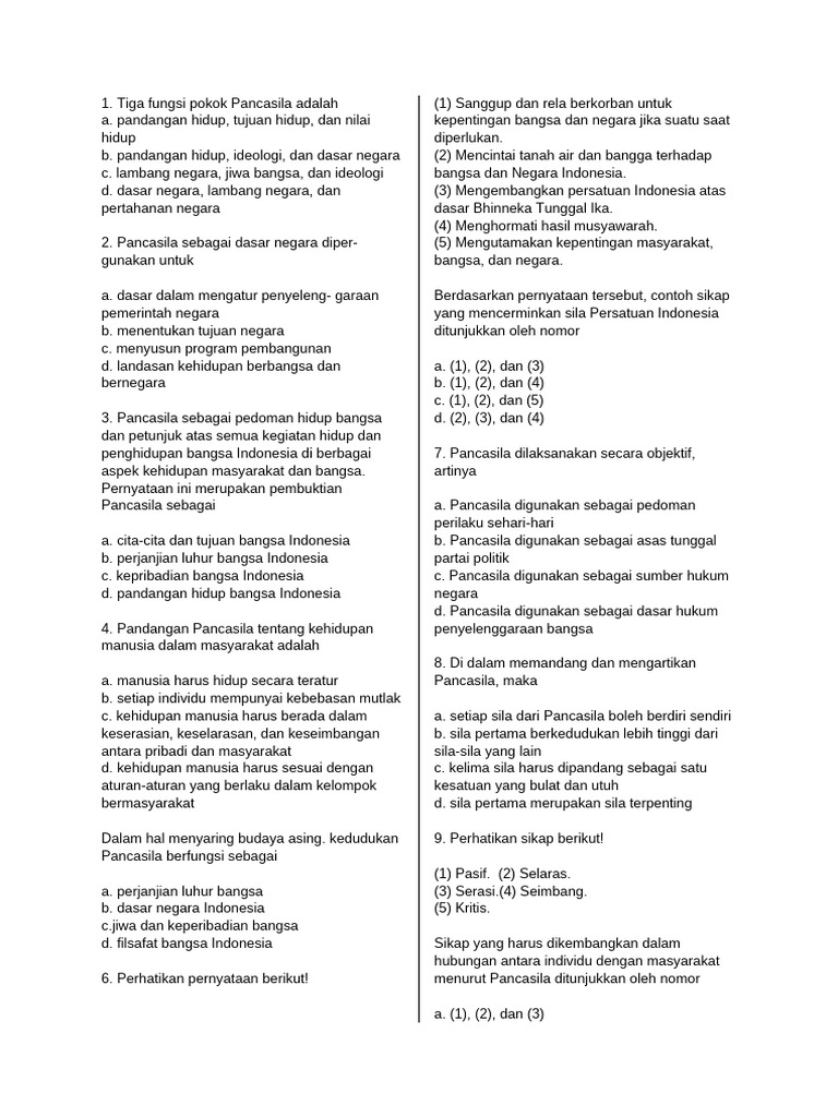 PTS PKN 8 Ganjil | PDF