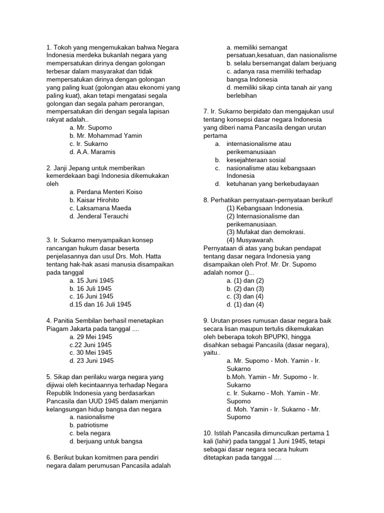 Soal PTS Kelas 7 | PDF