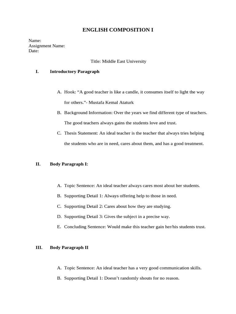 Outline Template | PDF