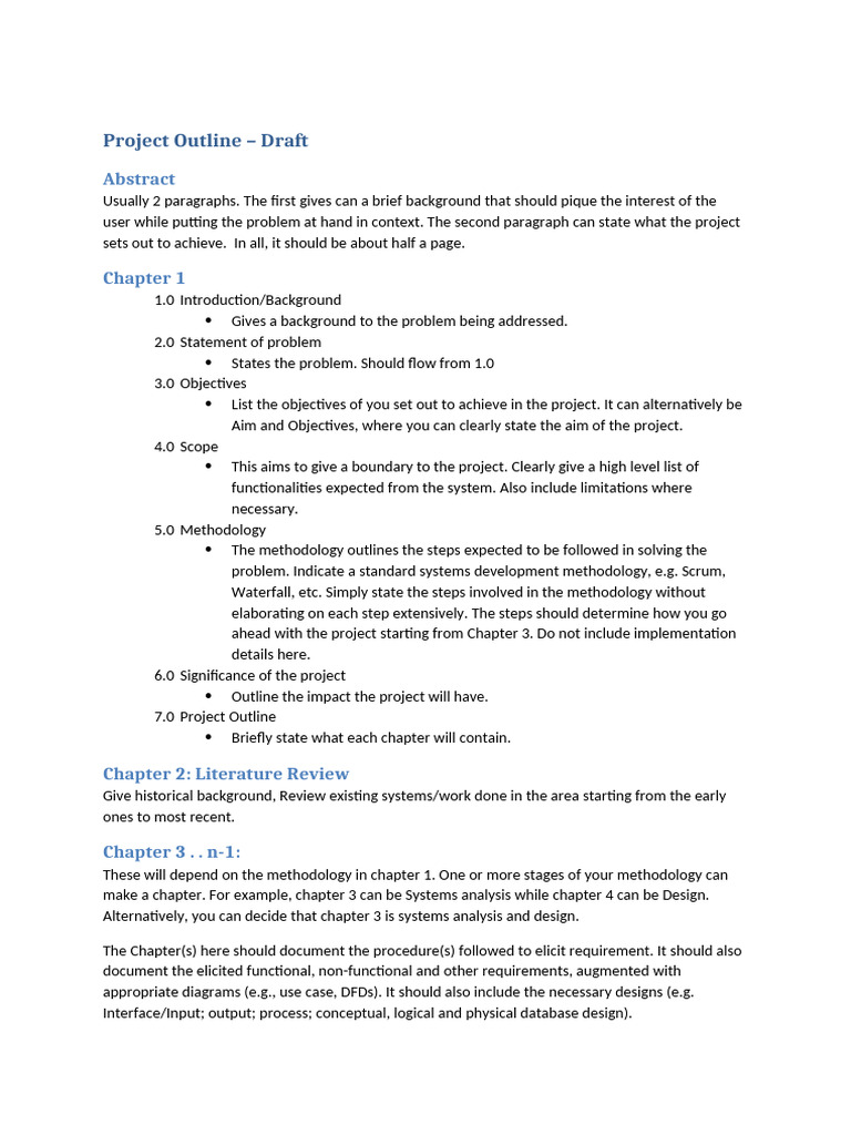 Project Outline | PDF