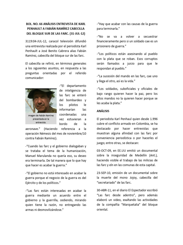 Análisis Entrevista Karl Penhault A Fabián Ramírez 31jul12 | PDF