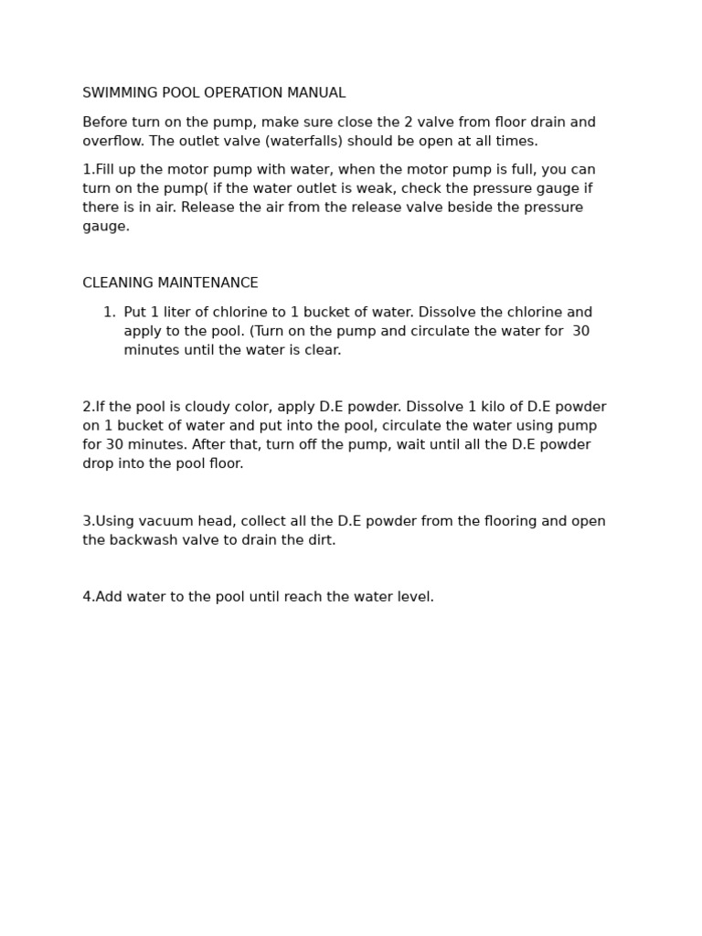 Operation Manual, Cleaning Maintenance | PDF