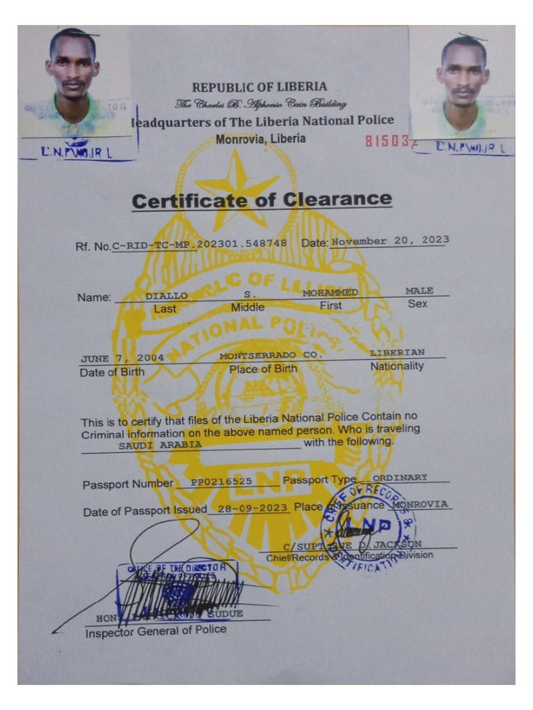 Police Clearance | PDF
