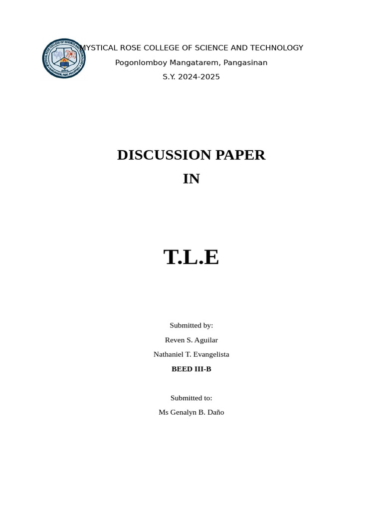 Tle Report | PDF