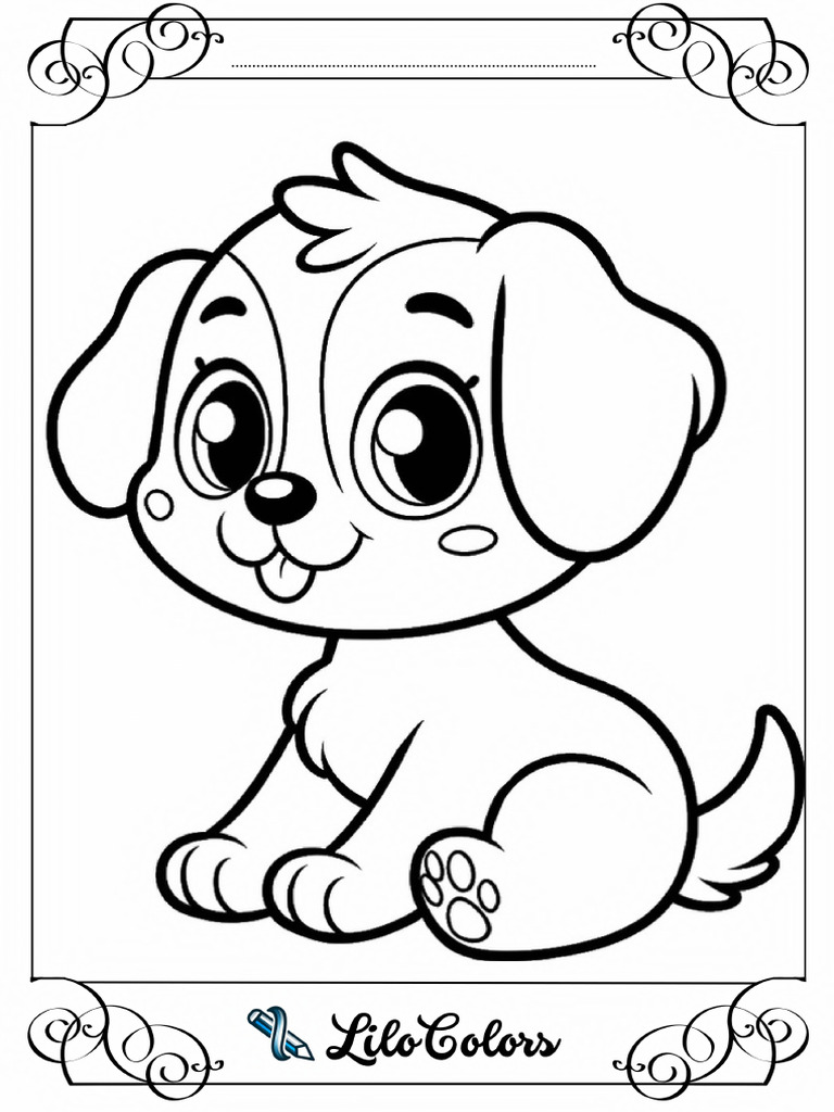 Dibujo Perro Demasiado Lindo para Colorear | PDF Dibujo Perro Demasiado Lindo para Colorear | PDF