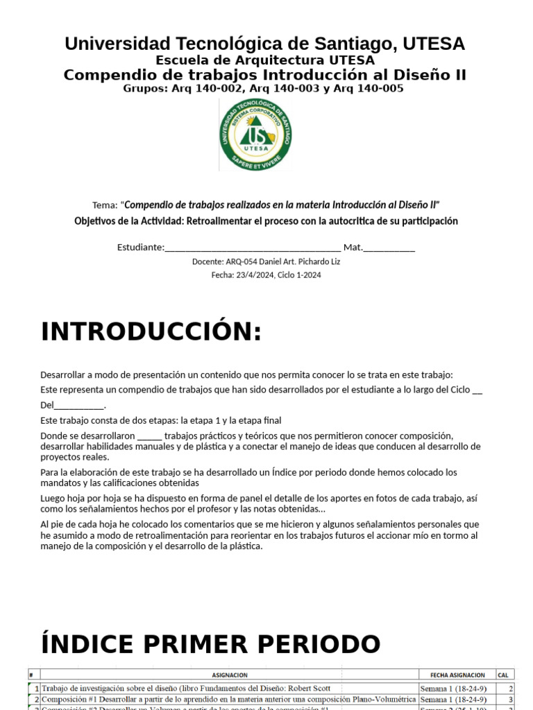 Ejemplo para Compendio para Introduccion Al Diseño II | PDF