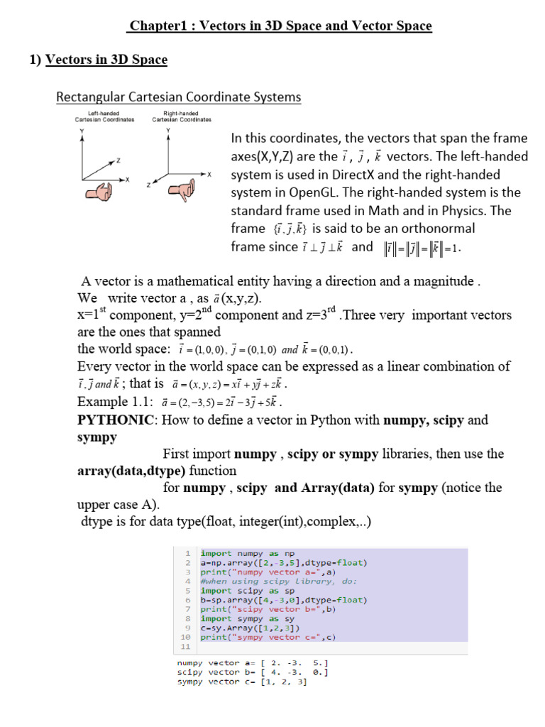 Chapter1 Vectors | PDF