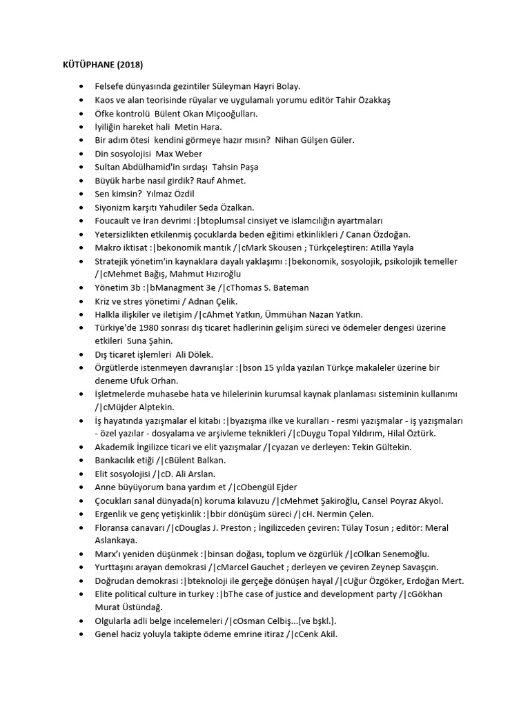 KuTuPHANE 2018 2022 | PDF