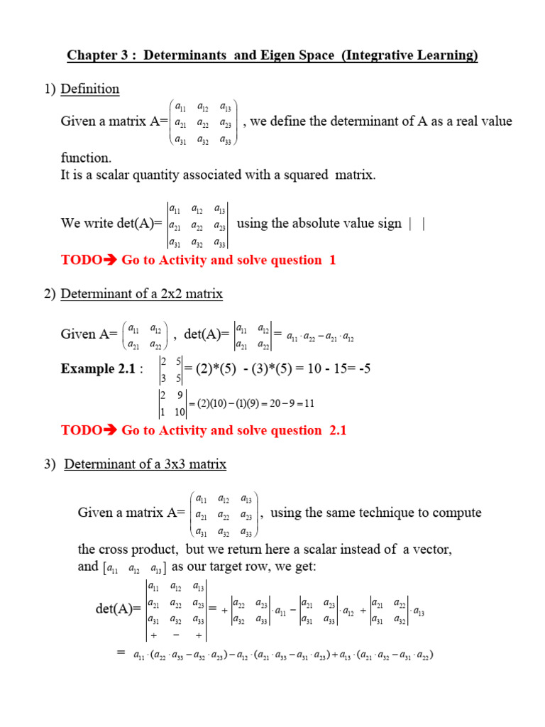 Chapter3 Determinant | PDF