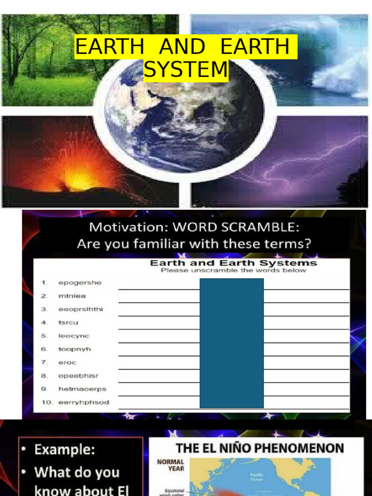 Earth and Earth System Lesson 3 | PDF