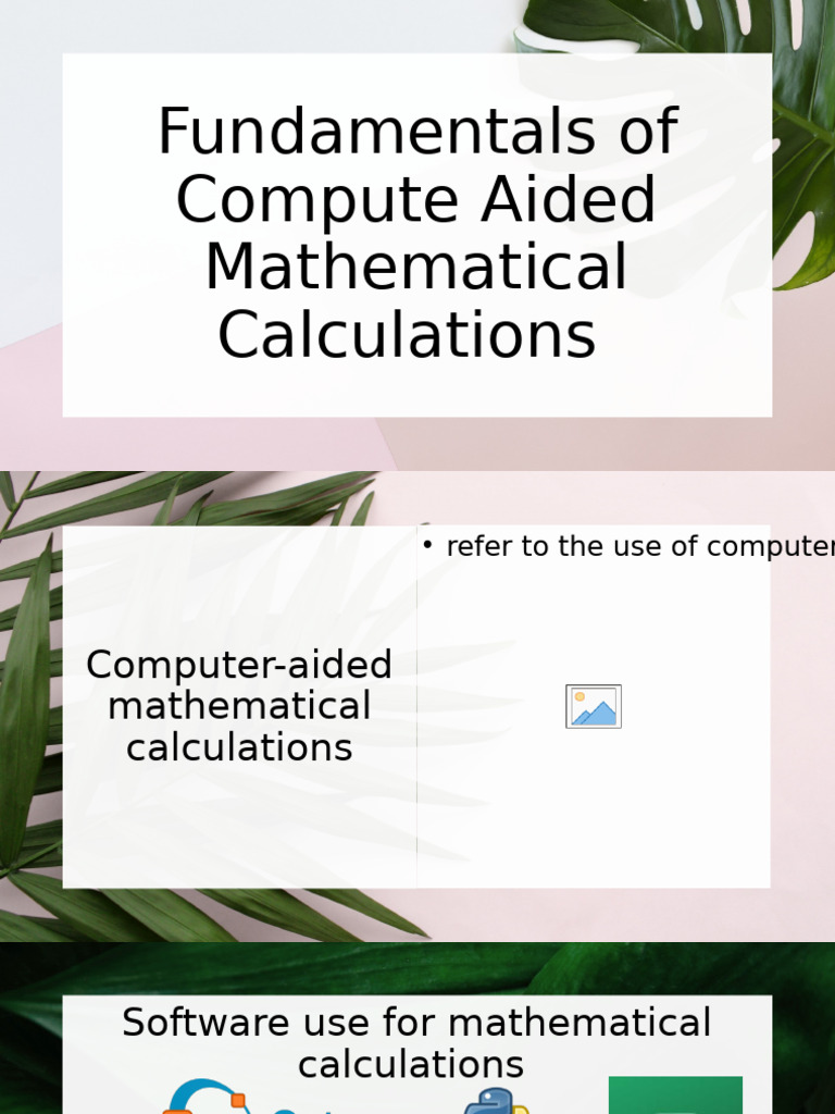 Fundamentals of Compute Aided Mathematical Calculations | PDF