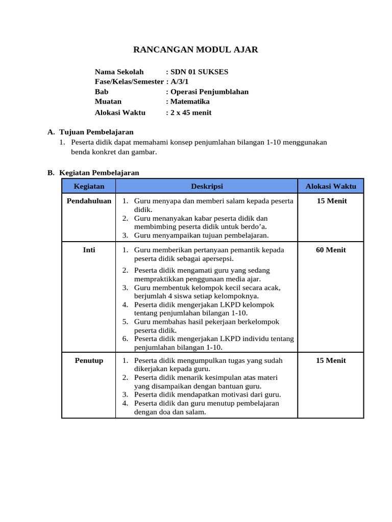 Modul Ajar Microteaching | PDF