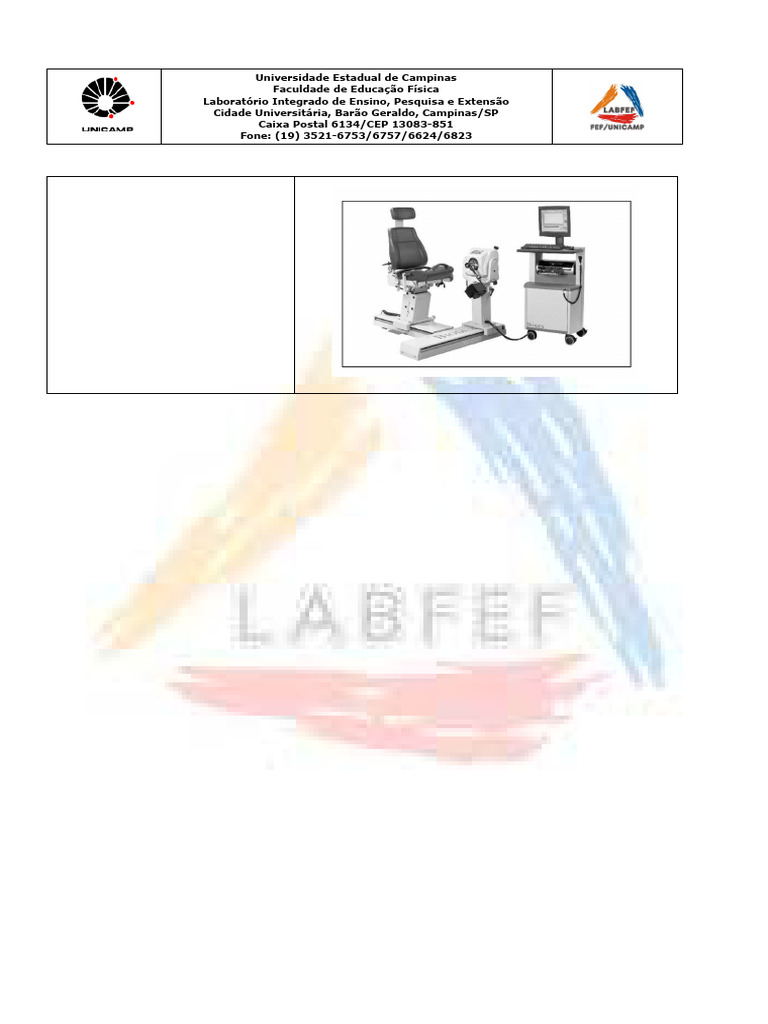Procedimentos Biodex | PDF