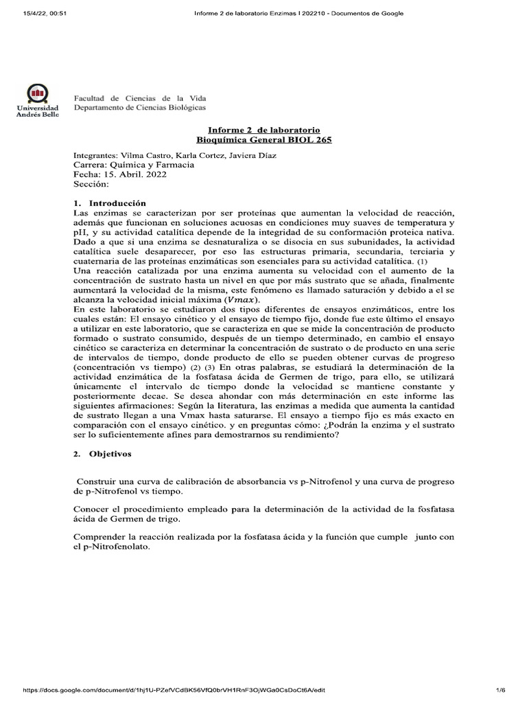 Informe 2 Bioqca | PDF