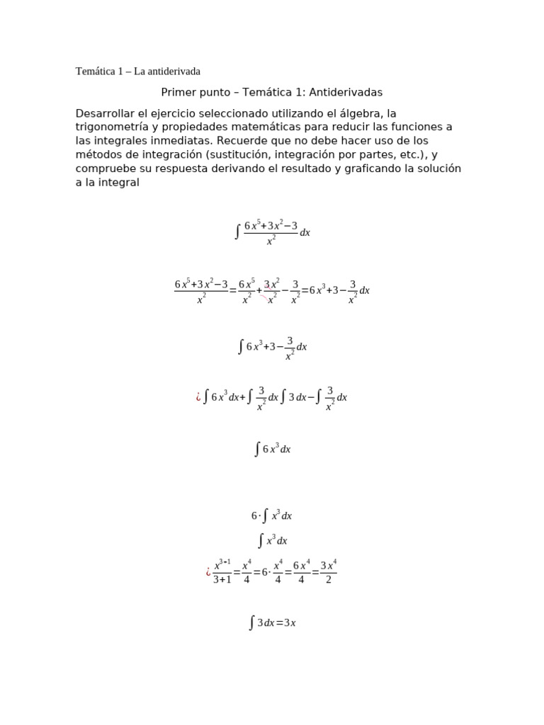 Ejercicio 1 Calculo Integral | PDF
