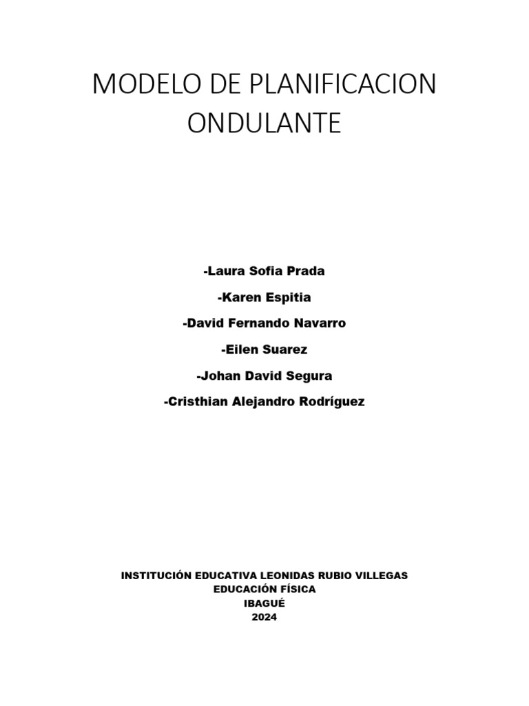Modelo de Planificacion | PDF